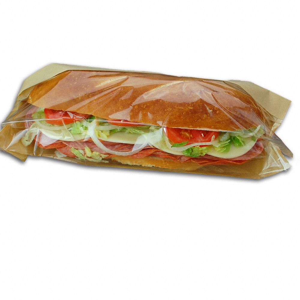 READY FRESH, 4 1/4 in Wd, 2 3/4 in Dp, Window Sandwich Bag - 833GE2|RF ...