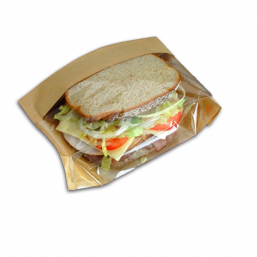 READY FRESH, 5 3/4 in Wd, 2 3/4 in Dp, Window Sandwich Bag - 833GE1|RF ...