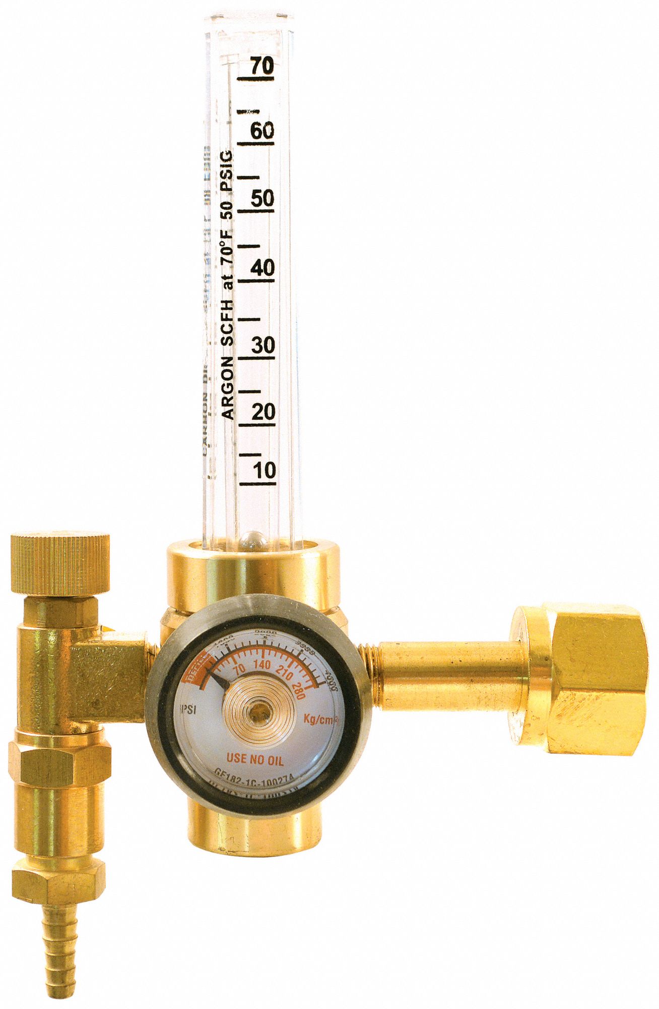 UNIWELD Stage Flowmeter Regulator: CGA 320 Inlet, 5/8"-18 F RH Outlet ...