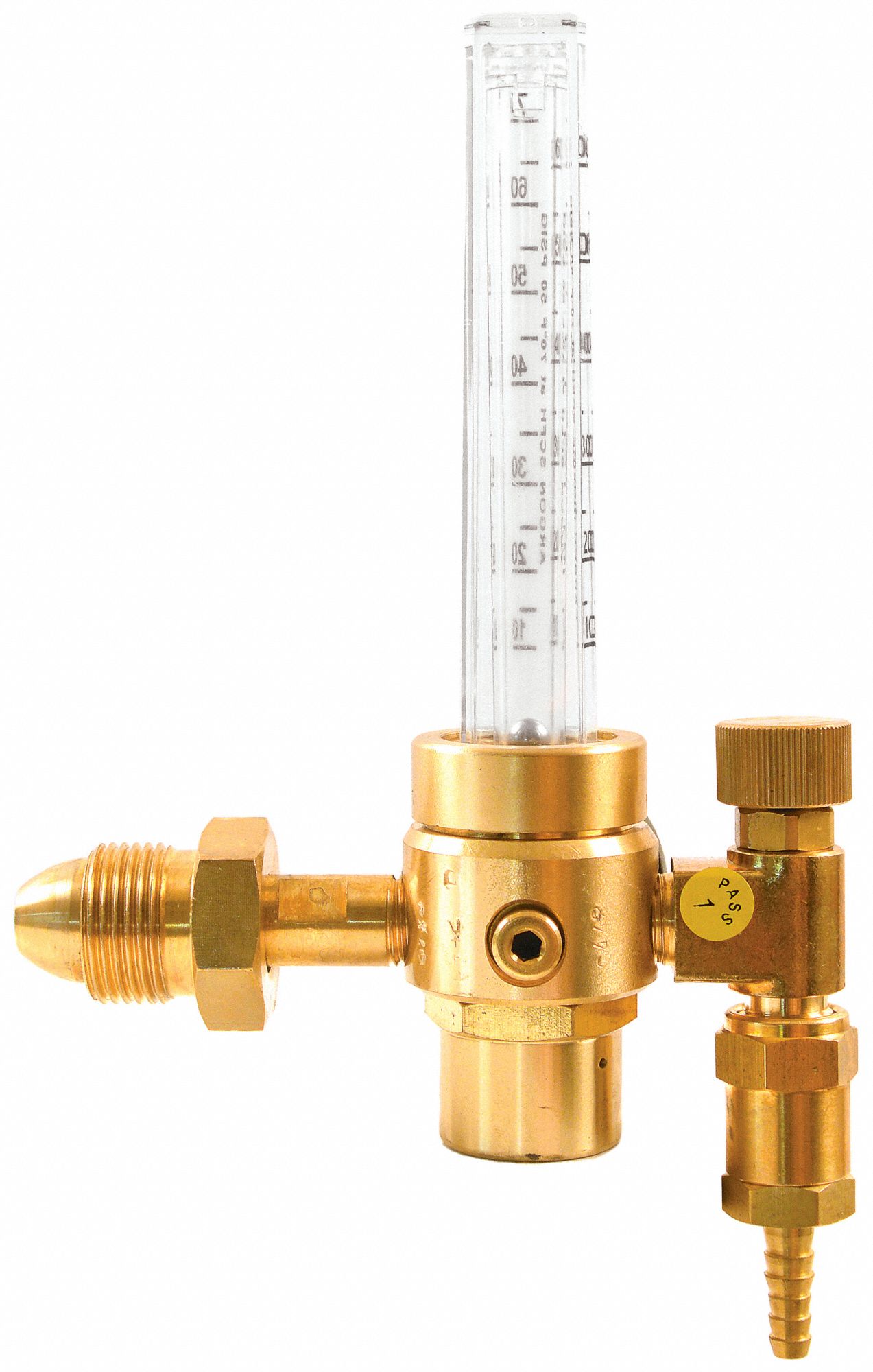 UNIWELD Stage Flowmeter Regulator: CGA 580 Inlet, 5/8"-18 F RH Outlet ...