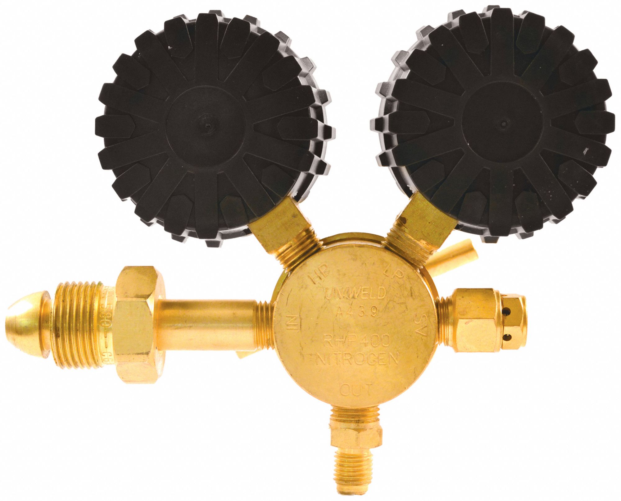 UNIWELD Specialty Gas Regulator: Single Stage, CGA 580 Inlet, 1/4 in ...