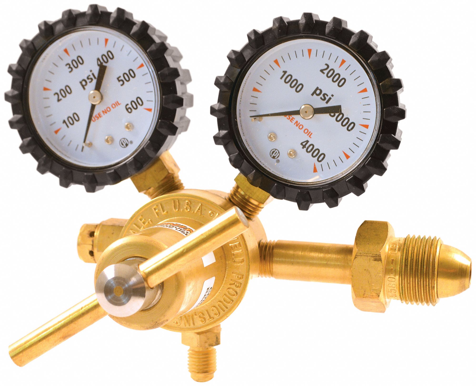 UNIWELD Specialty Gas Regulator: Single Stage, CGA 580 Inlet, 1/4 in ...