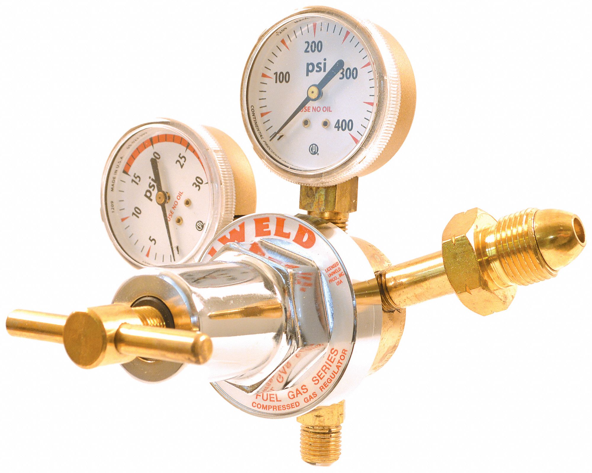 UNIWELD Stage Regulator: Single Stage, CGA 510 Inlet, 9/16"-18 M LH ...