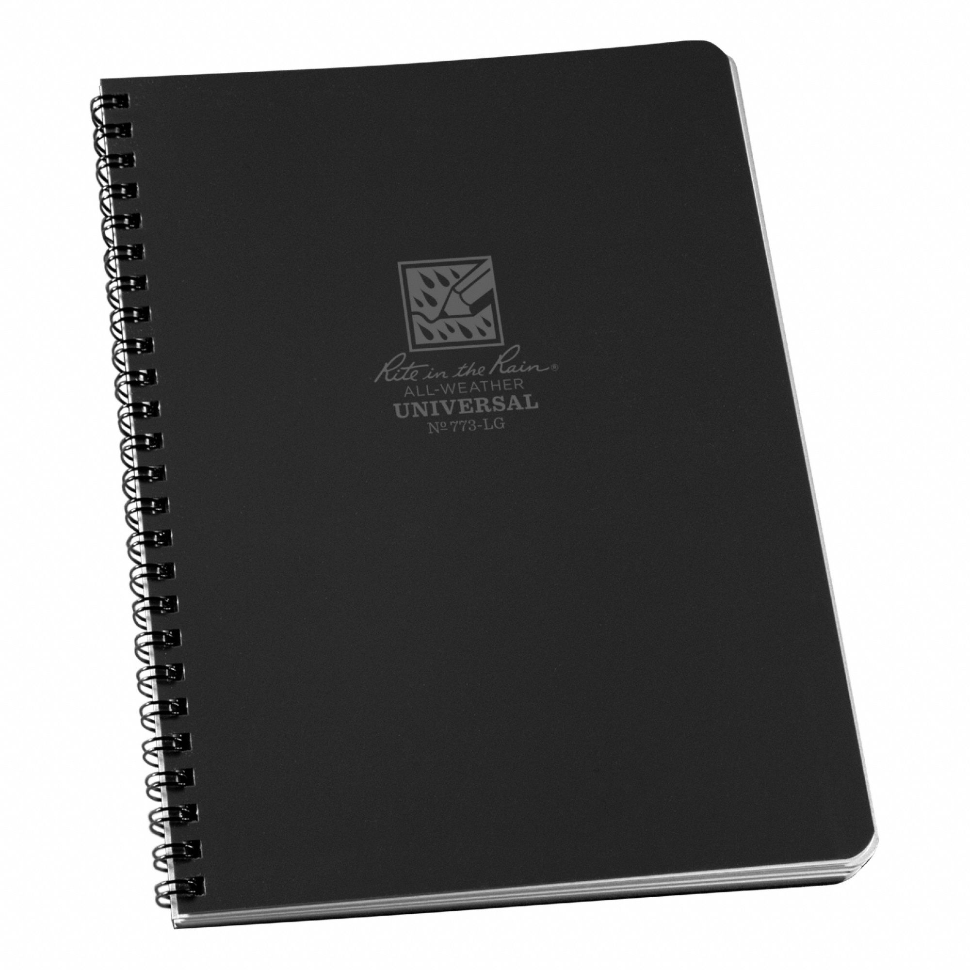 RITE IN THE RAIN, 6 5/8 x 8 1/2 in Sheet Size, Black, Notebook - 895LG1|773-LG - Grainger
