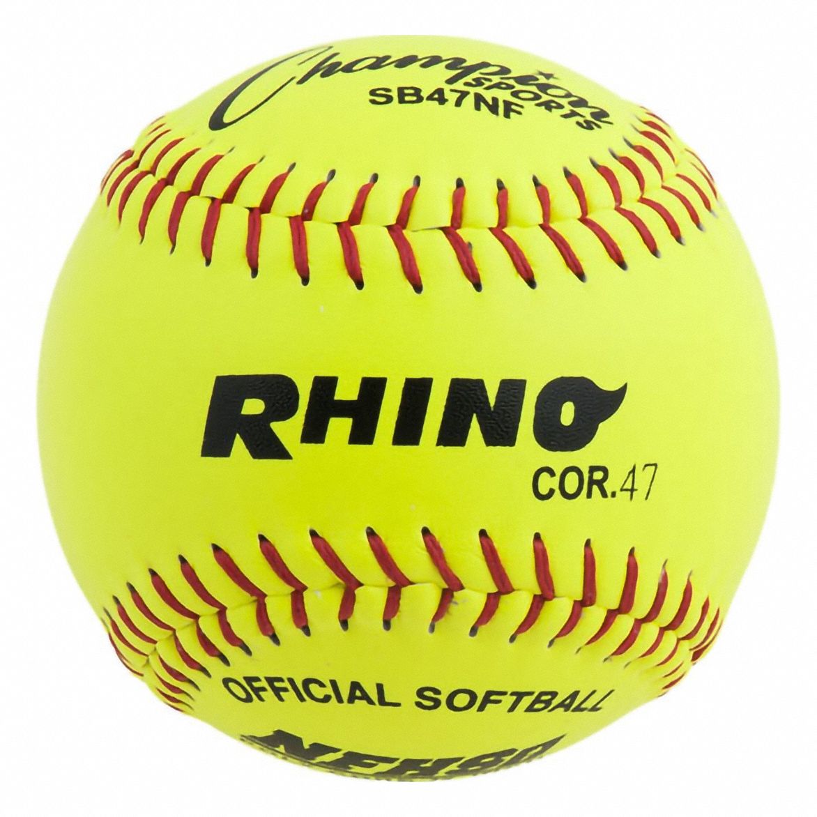 CHAMPION SPORTS, Optic Yellow, 12 in Circumference, Softball Set ...