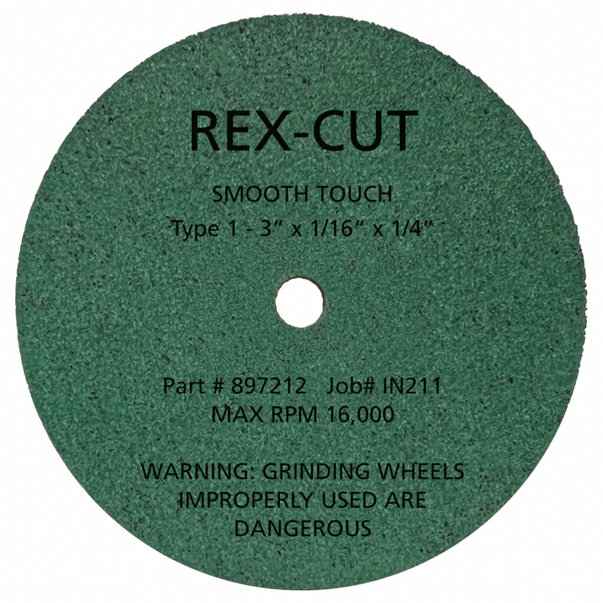 REX CUT, 3 in Dia, 1/4 in Arbor Hole, Abrasive Cut-Off Wheel - 39CW68 ...