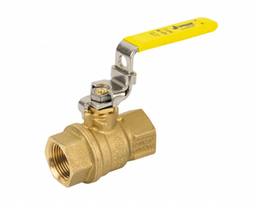 JOMAR VALVE, 1 1/4 in, Brass, Manual Two-Way Ball Valve - 393NN7|100 ...