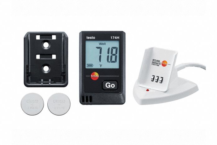 TESTO, Battery Level Indicator, 0%to 100% Relative Humidity Measured ...