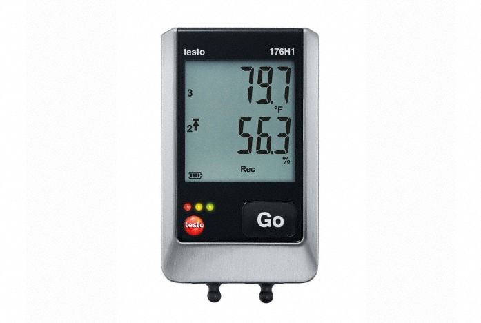 TESTO, 0%to 100% Relative Humidity Measured, -4°F to 158°F, Data Logger ...
