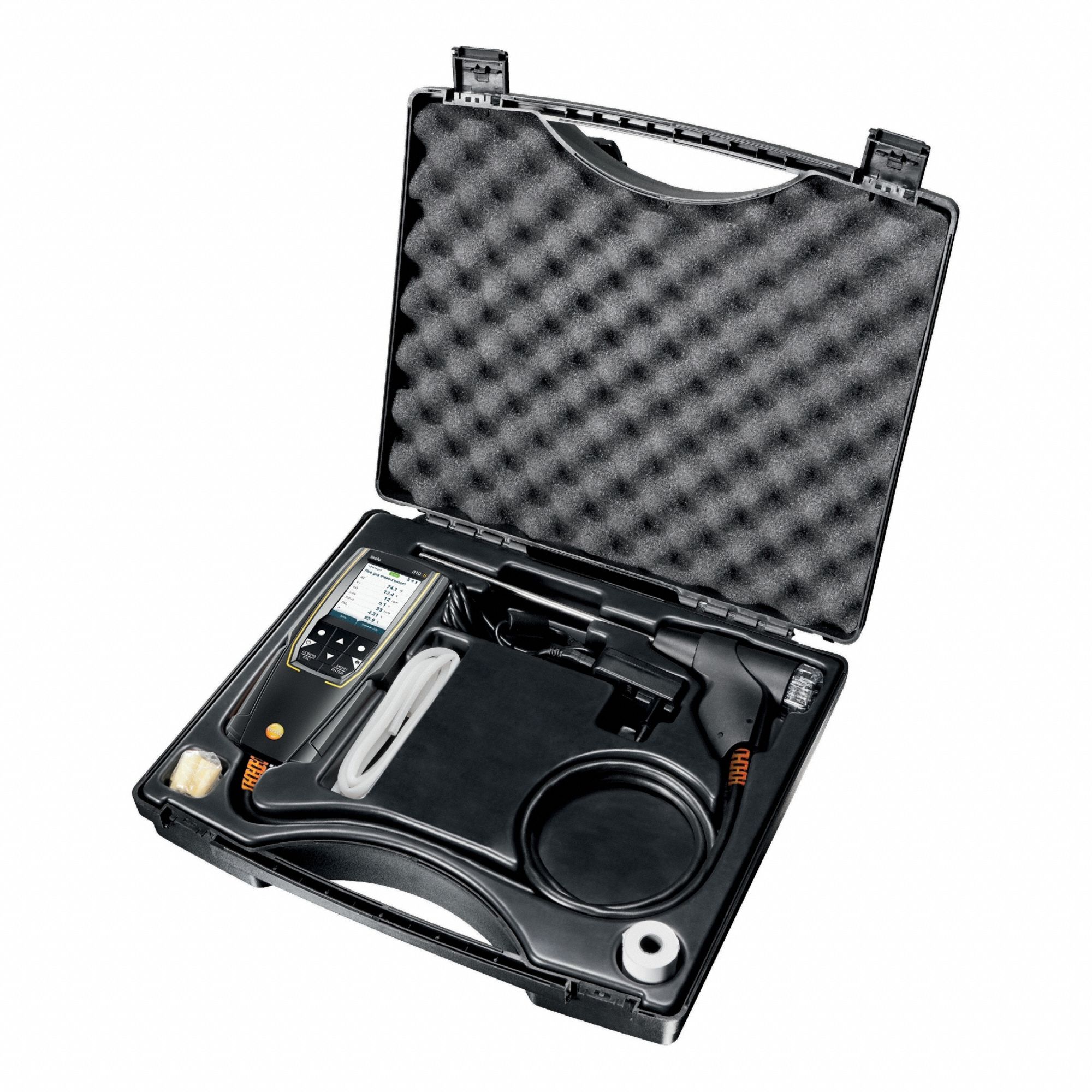 TESTO, Carrying Case/Cone/Filter/Hose/Power Supply/Probe, 0 ppm to ...