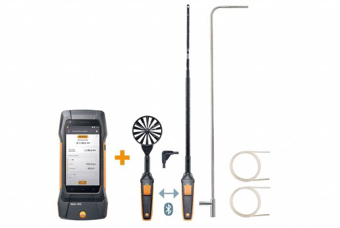 TESTO, 0.01 mps Air Velocity Resolution, Air Velocity/Pressure/Relative ...