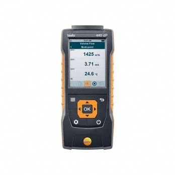 TESTO, Pressure/Temp, 0560 4402, Air Velocity and IAQ Kit - 818EL0|0560 ...