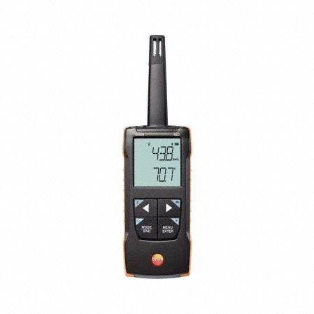 TESTO, Air Temp/Relative Humidity, 8 in x 2 in x 1 in, Digital ...