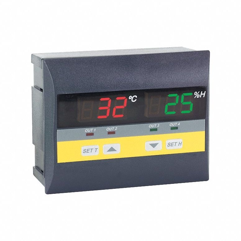DWYER, -58°F to 302°F, 20 to 250V AC/24V DC, Temperature/Humidity ...