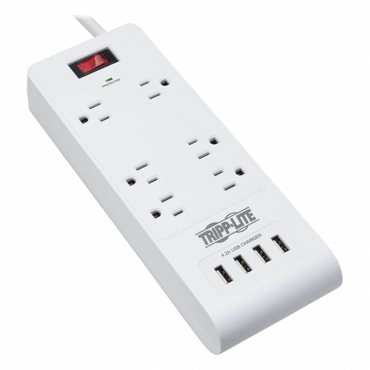 TRIPP LITE, 6 Outlets, NEMA 5-15R, Surge Protector - 816TE6 ...
