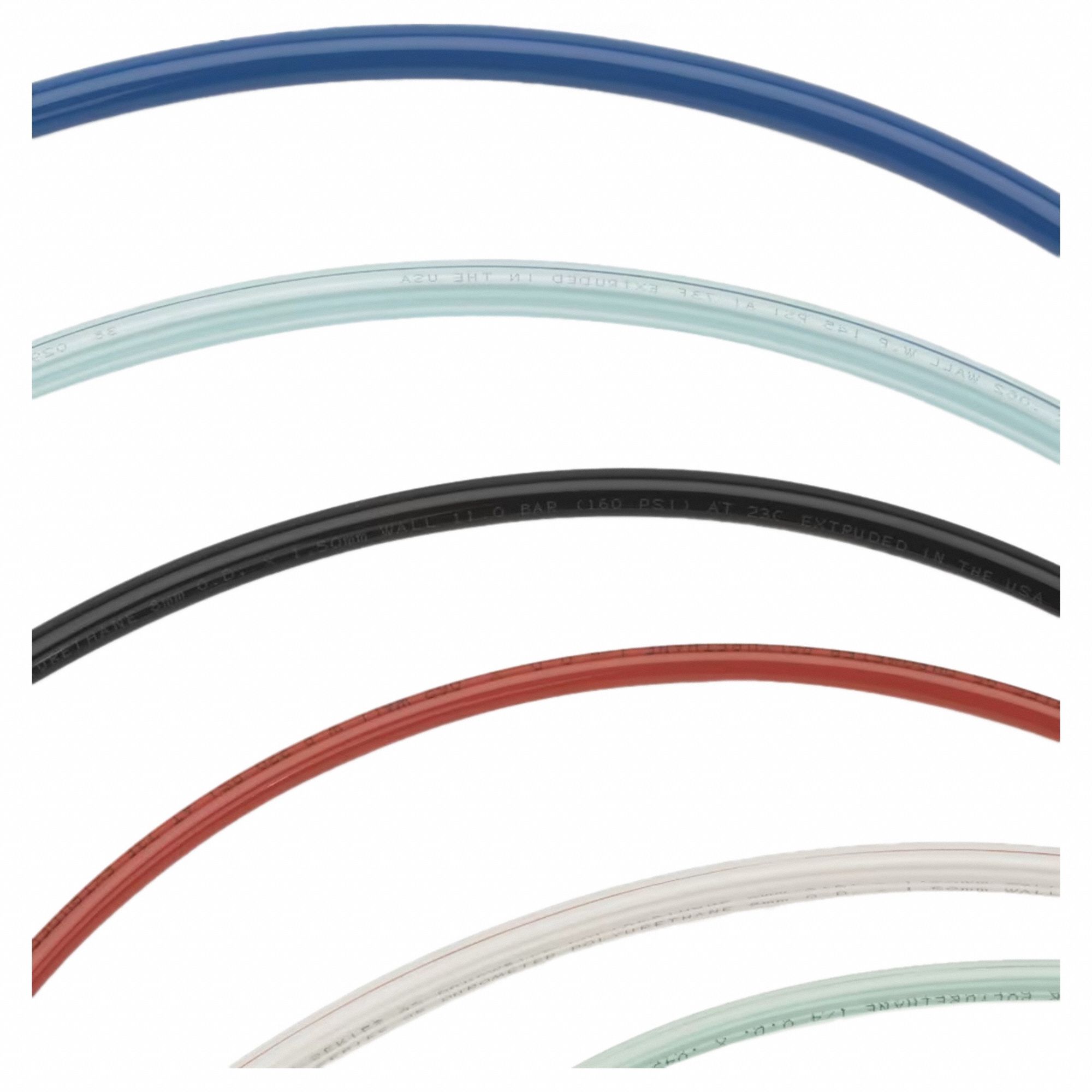 PARKER, Polyurethane, ID 5 mm, Tubing - 819VU1|95UM-8X1.5-BLK-050 ...