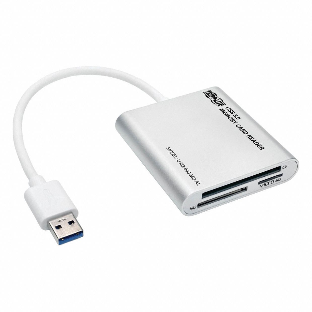 TRIPP LITE, CF/Micro SD/SD/Type A, 6 in Cable Lg, USB Cable - 43LJ78 ...