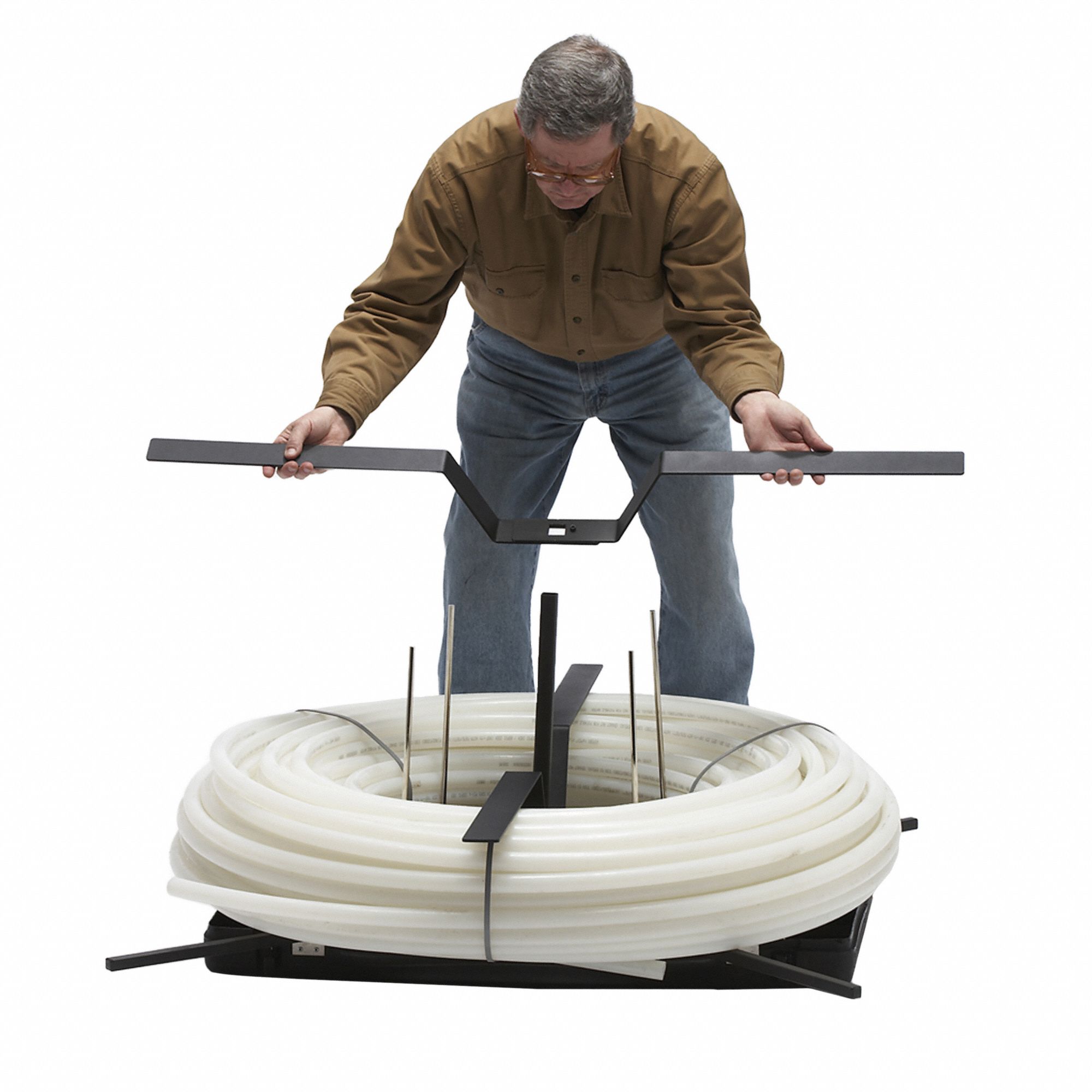 MALCO Portable PEX Tubing Uncoiler: 17 in x 18 1/2 in Size, Steel ...