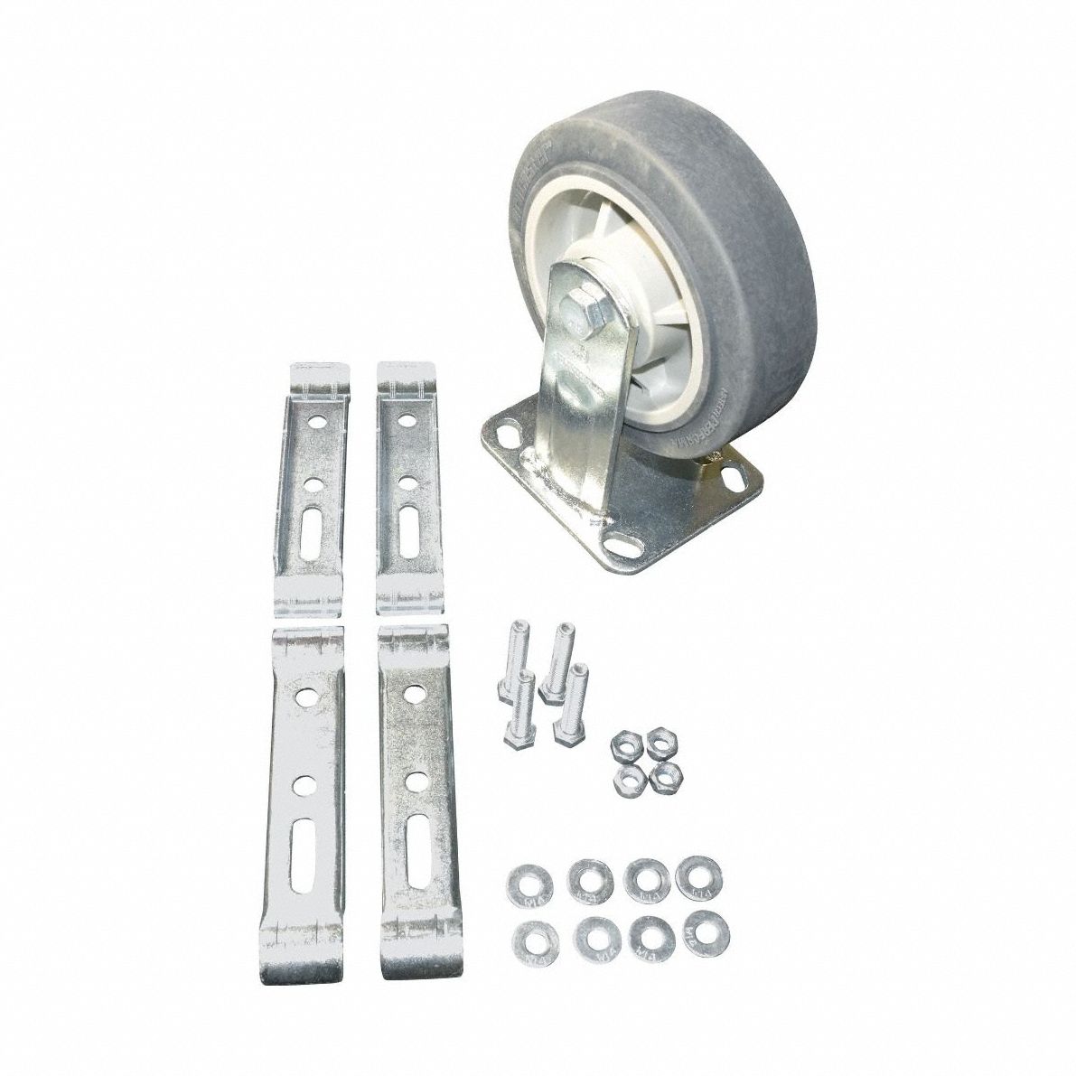 FLEXPIPE, Caster Kit, Silver/Gray, Caster Kit - 842VP9|W-6PF-KIT - Grainger