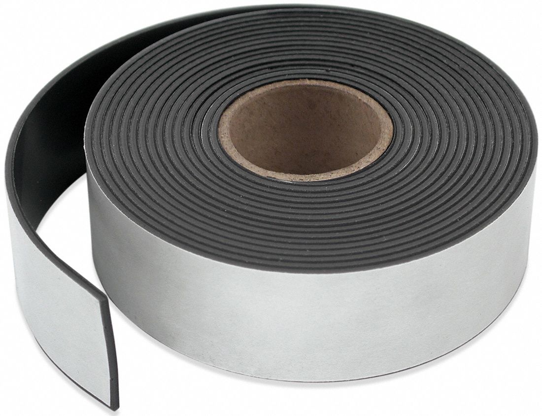 White Vinyl Nonmagnetic Side, 100 ft Overall Lg, Roll Magnet - 2VAH8 ...