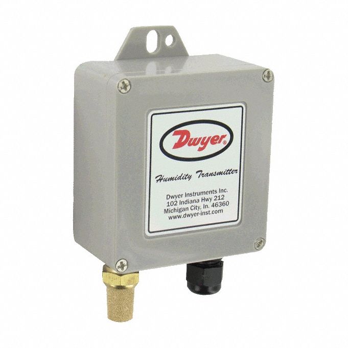 DWYER, 0 to 10VDC, 10K Ohm Type 3 Thermistor, Humidity/Temperature ...