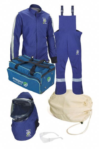 NATIONAL SAFETY APPAREL, S, 40 cal/sq cm ATPV, Arc Flash Clothing Kit ...