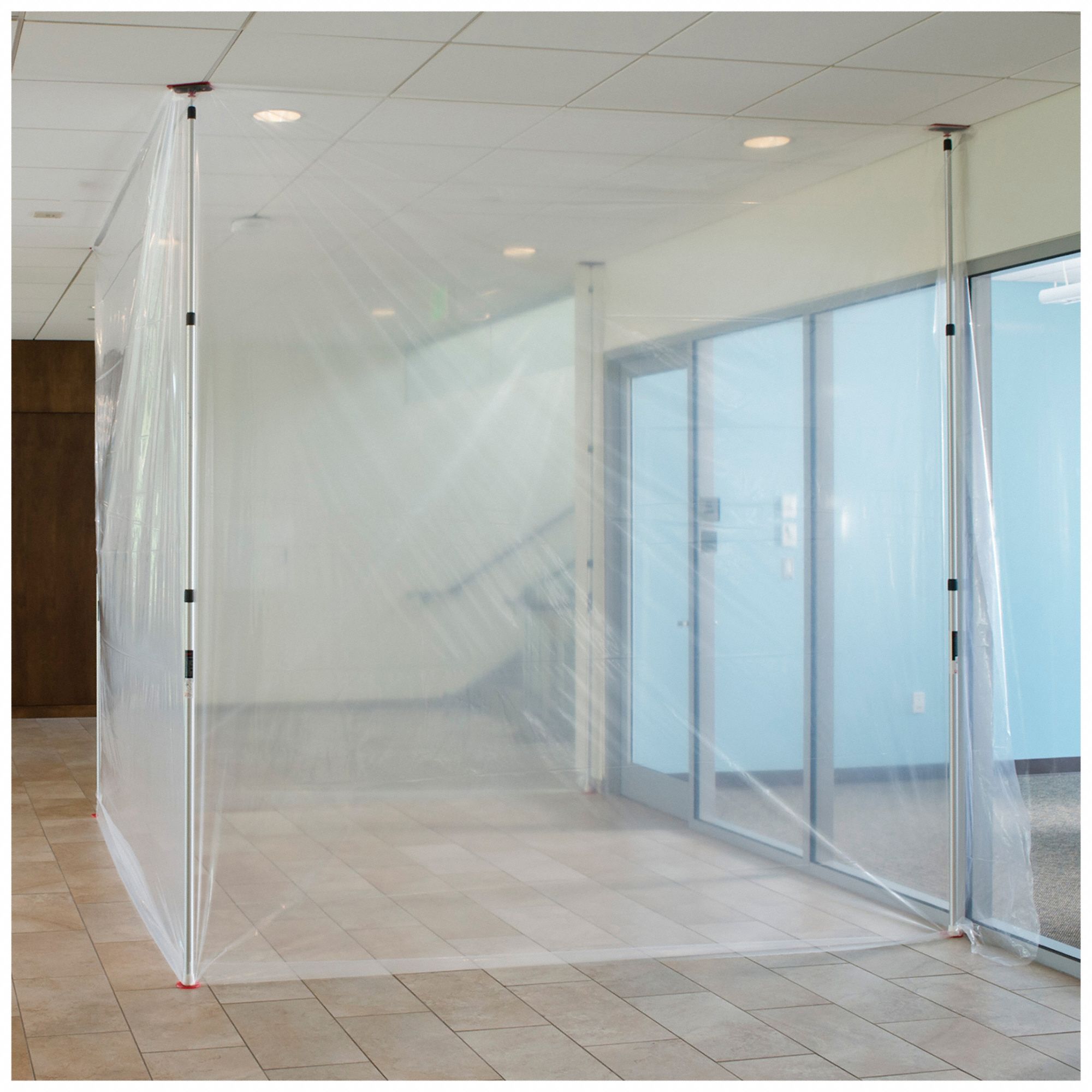 ZIPWALL Dust Barrier System: Telescoping, 4.58 ft Min Extension Ht, 12 ...