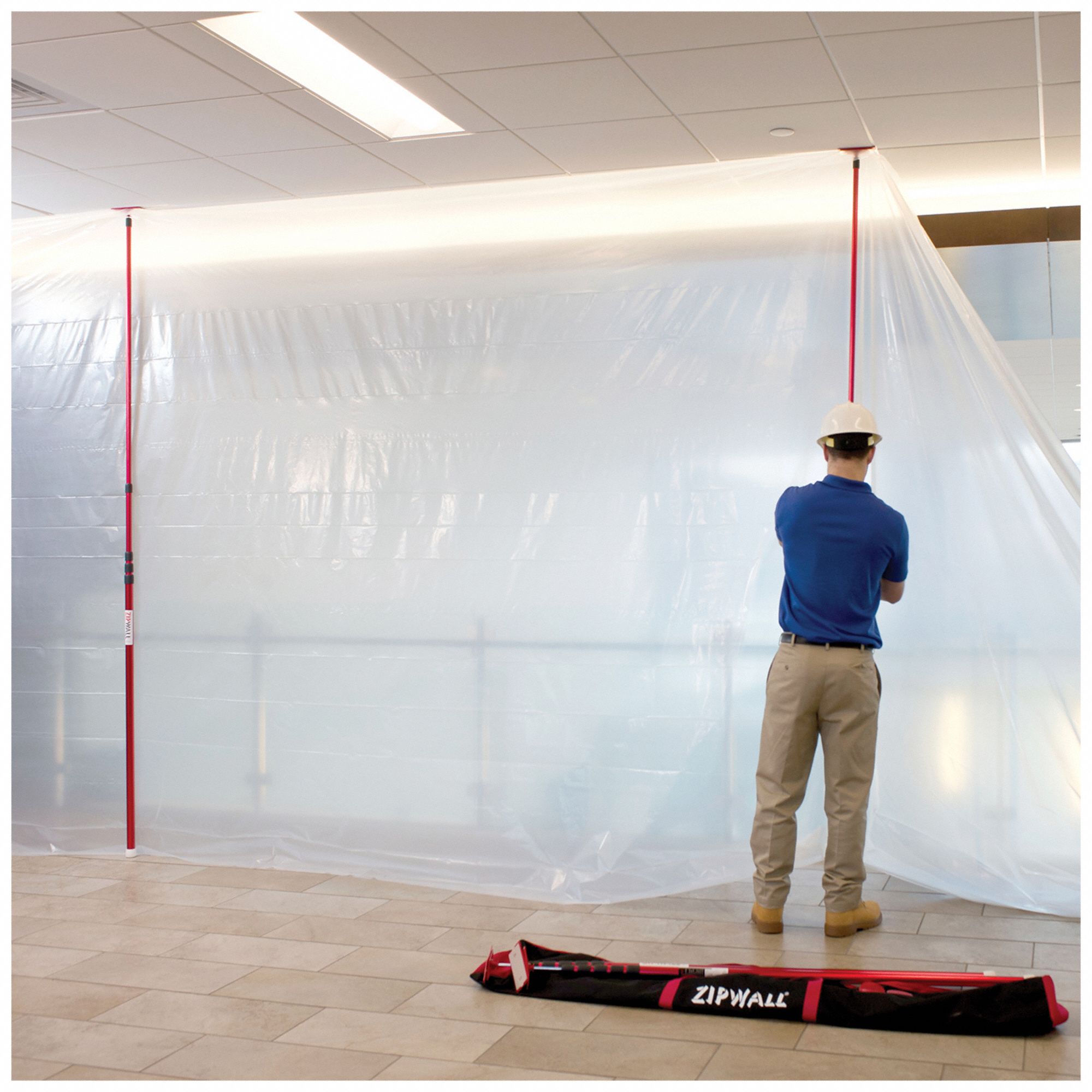 ZIPWALL ZipWall Pole and Jack Kit: Telescoping, 5.16 ft Min Extension ...